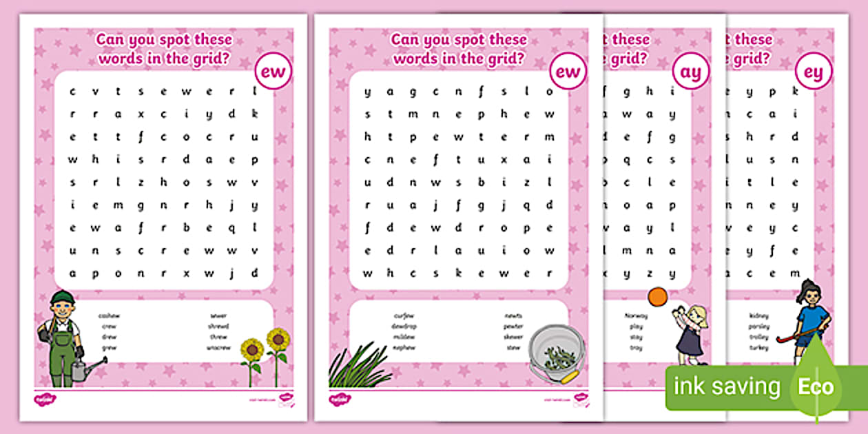 Phonics Word Search Pack - Primary Resources - Twinkl