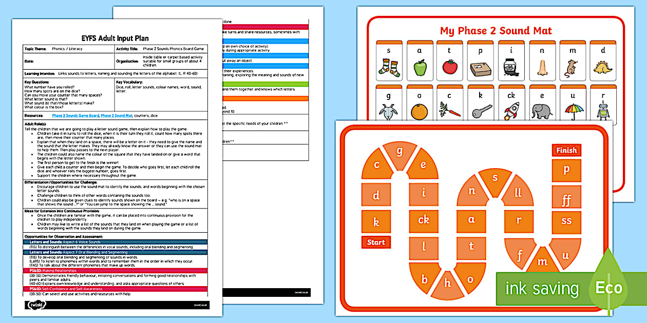 Phase 2 Sounds Board Game Adult Input Plan and Resource Pack - phases