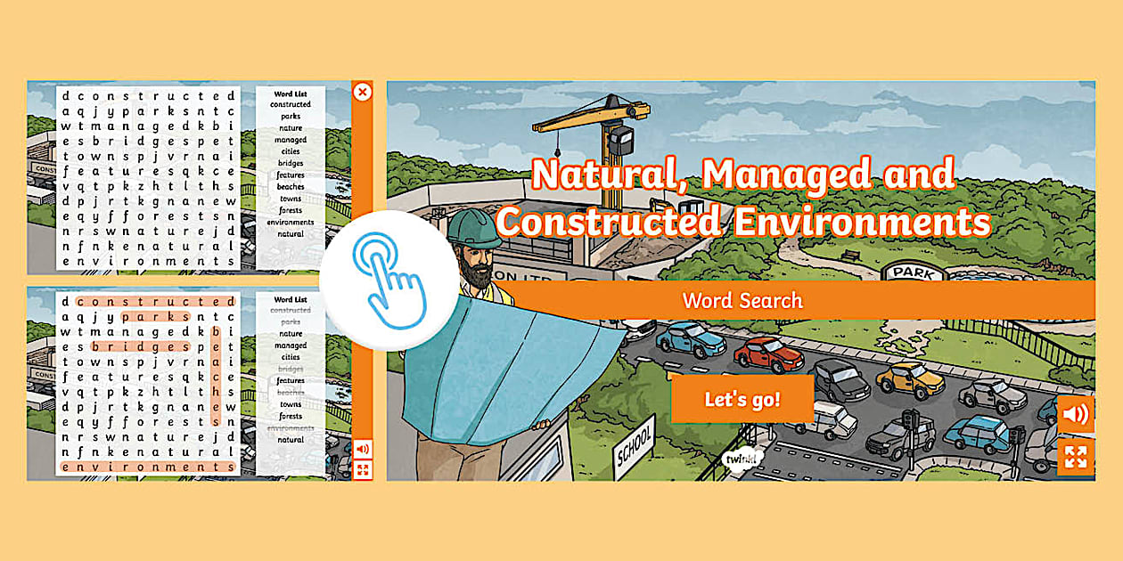 Natural, Managed and Constructed Environments Interactive Word Search