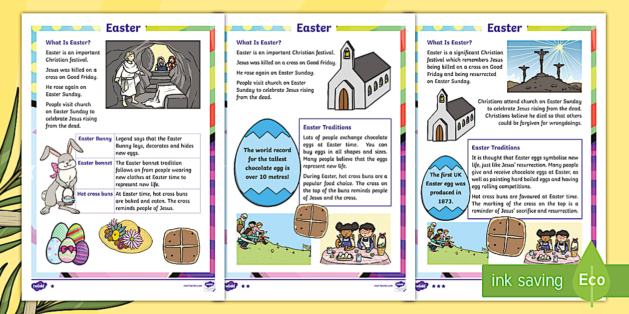 Easter Differentiated Fact File | Primary Resources - Twinkl
