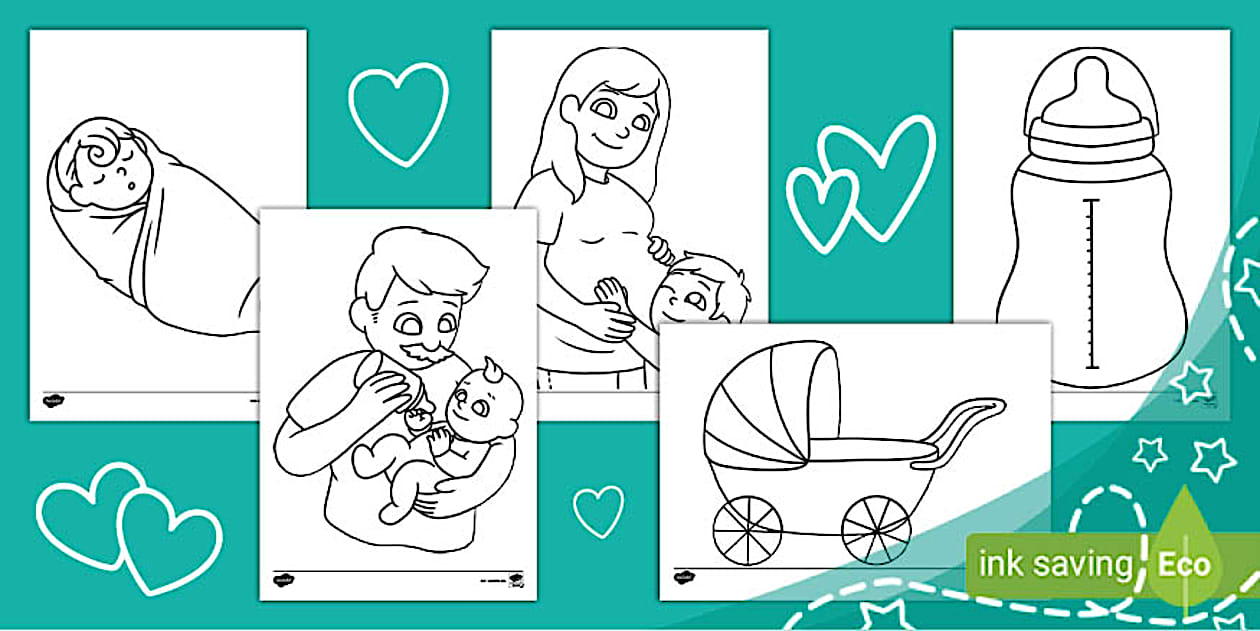 FREE! - My First New Baby Colouring Pack (teacher made)