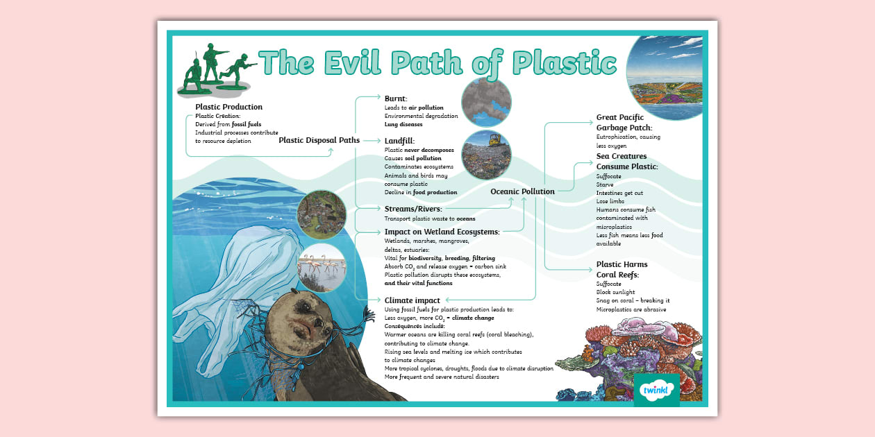 The Evil Path of Plastic Poster (teacher made) - Twinkl