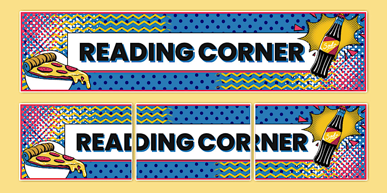 Pop Art Themed Reading Corner Display Banner (teacher made)