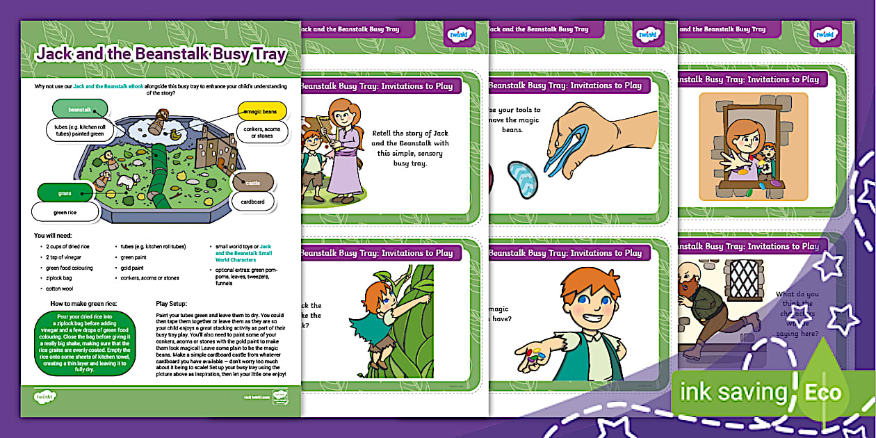Jack and the Beanstalk Busy Tray (teacher made) - Twinkl