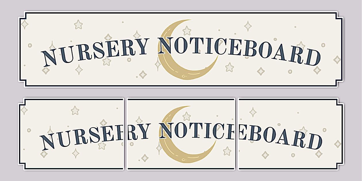 Celestial-Themed Nursery Noticeboard Display Banner - Twinkl