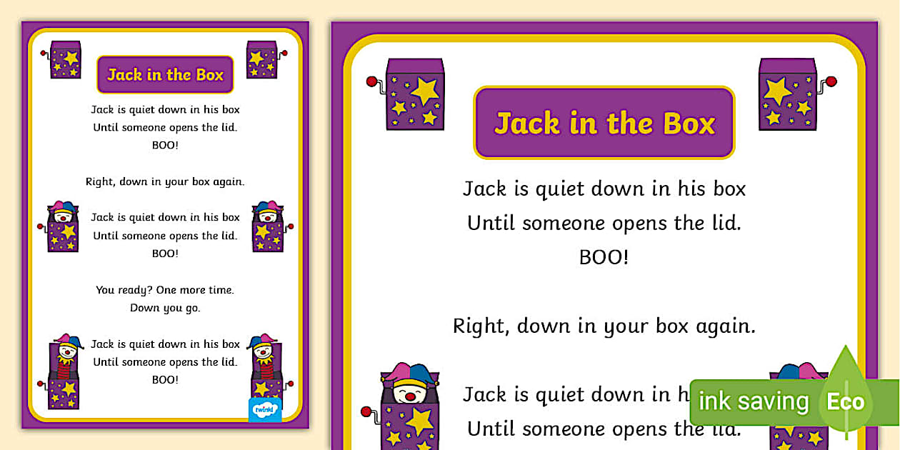 Jack in the Box Poster (teacher made) - Twinkl