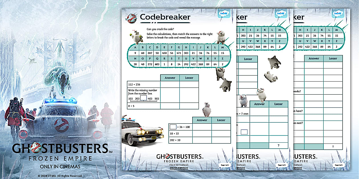 FREE! - 👉 Ghostbusters: Maths Codebreaker [Ages 7-9]