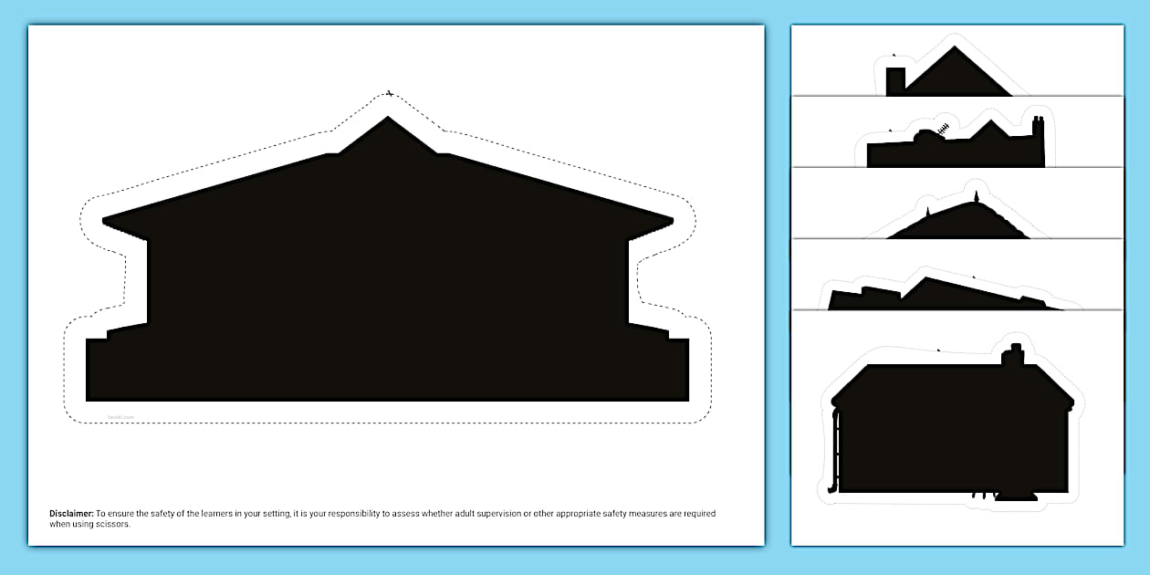 Home Silhouette Cut-Outs (teacher made) - Twinkl