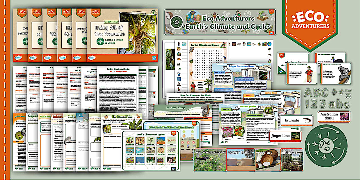 Year 1 Eco Adventurers Earth's Climate and Cycles Unit Pack