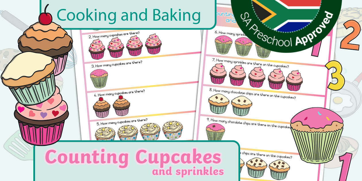 Preschool:Cooking and Baking Counting Cupcakes & Decorations
