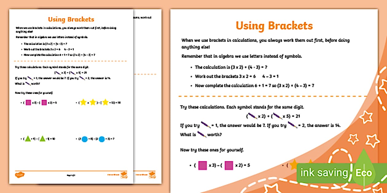 👉 Algebra: Using Brackets (Ages 9 - 11) - Twinkl