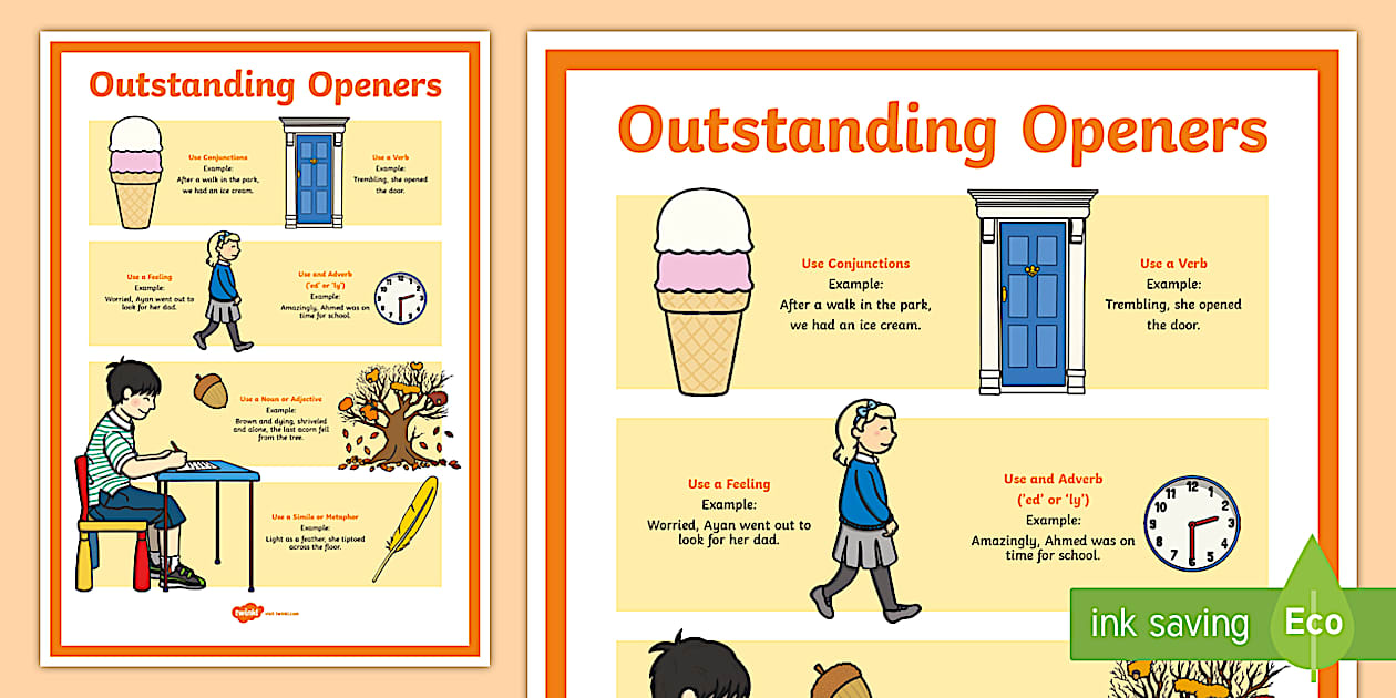 Outstanding Openers Display Poster (teacher made) - Twinkl