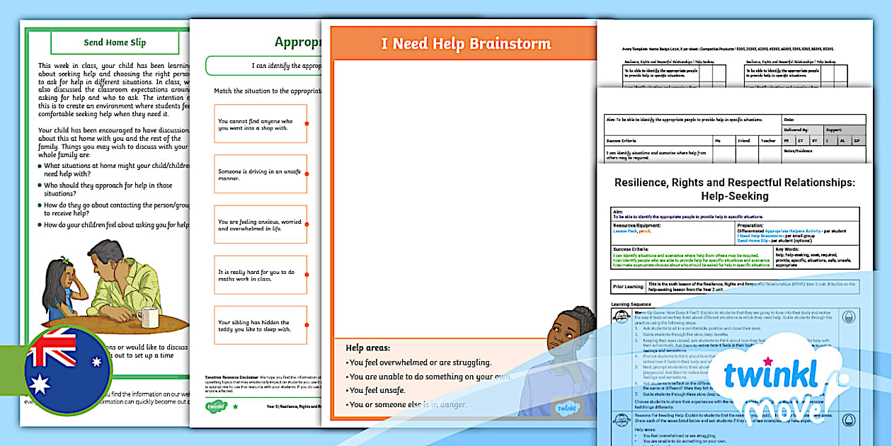 Year 3 RRRR Help-Seeking Lesson Pack