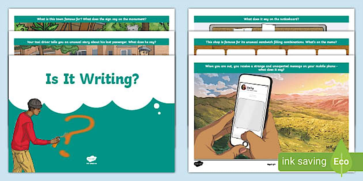 Is It Writing? Out and About (teacher made) - Twinkl