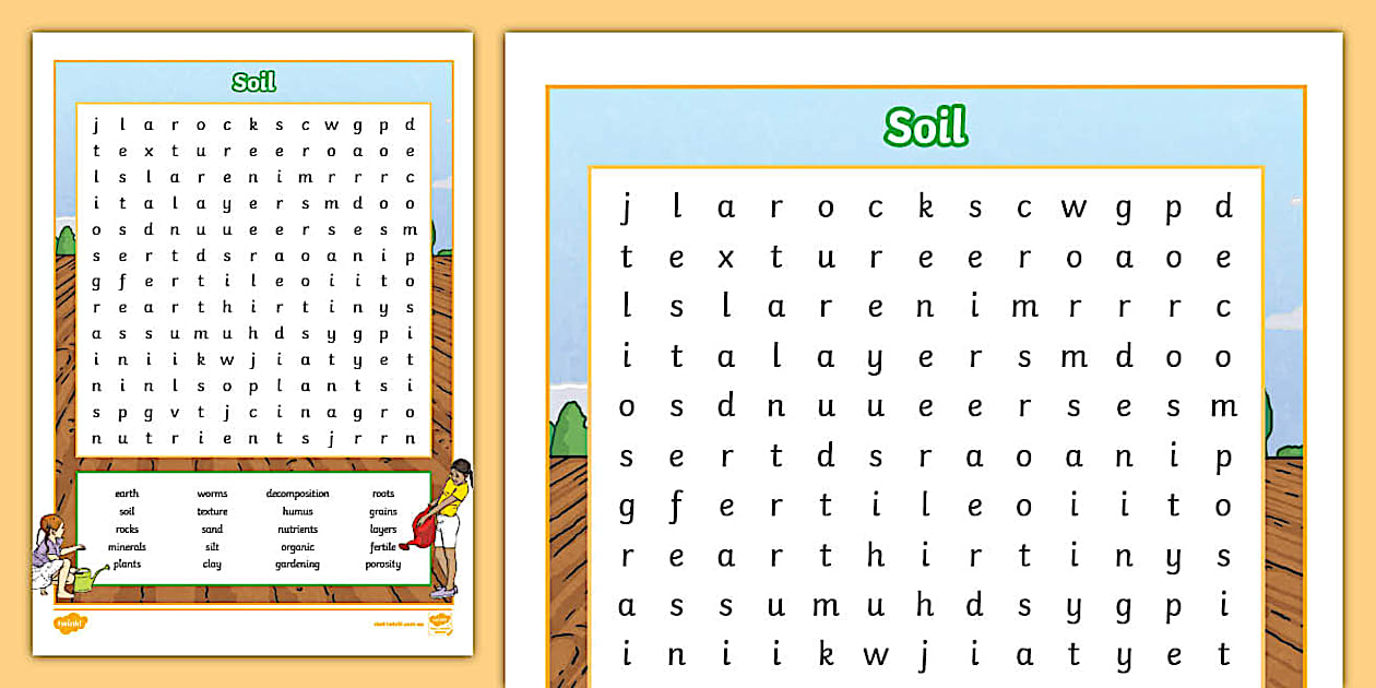 Soil Word Search (Teacher-Made) - Twinkl