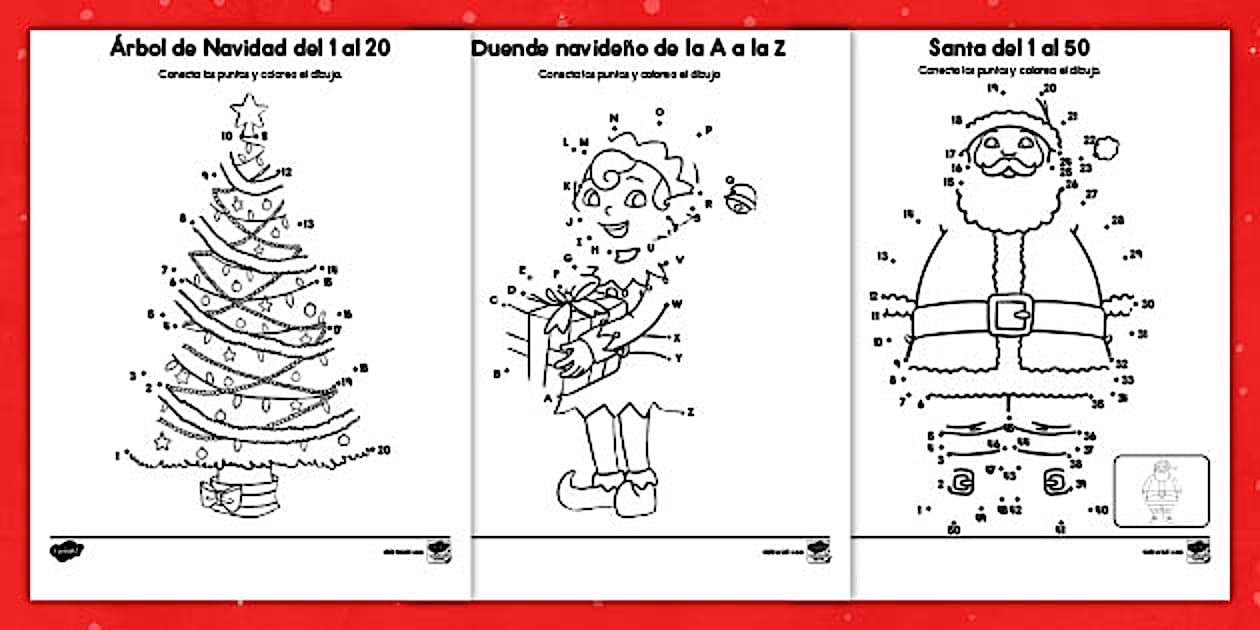 Conecta los puntos: Navidad (teacher made) - Twinkl