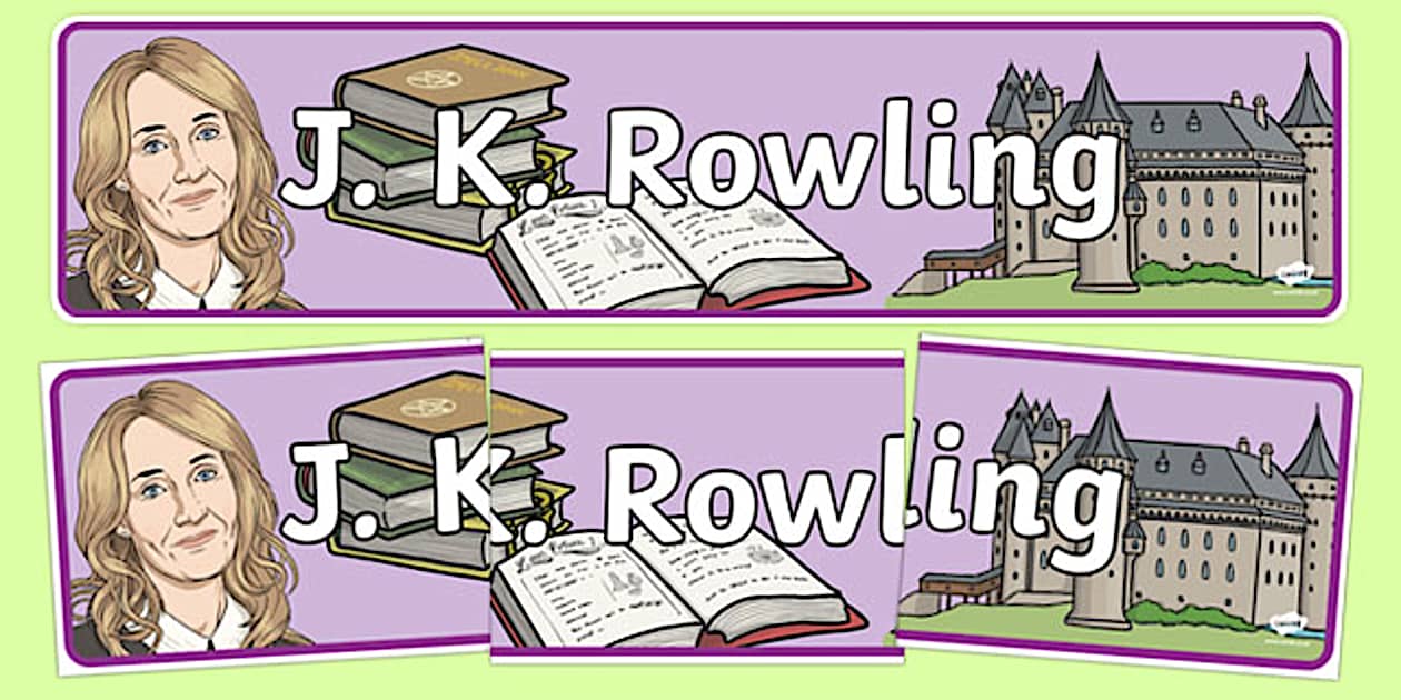 👉 J K Rowling Display Banner (teacher made) - Twinkl