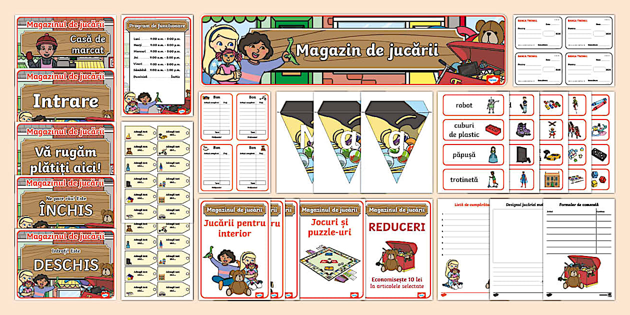 Magazin de jucării: Joc de rol – Pachet cu resurse