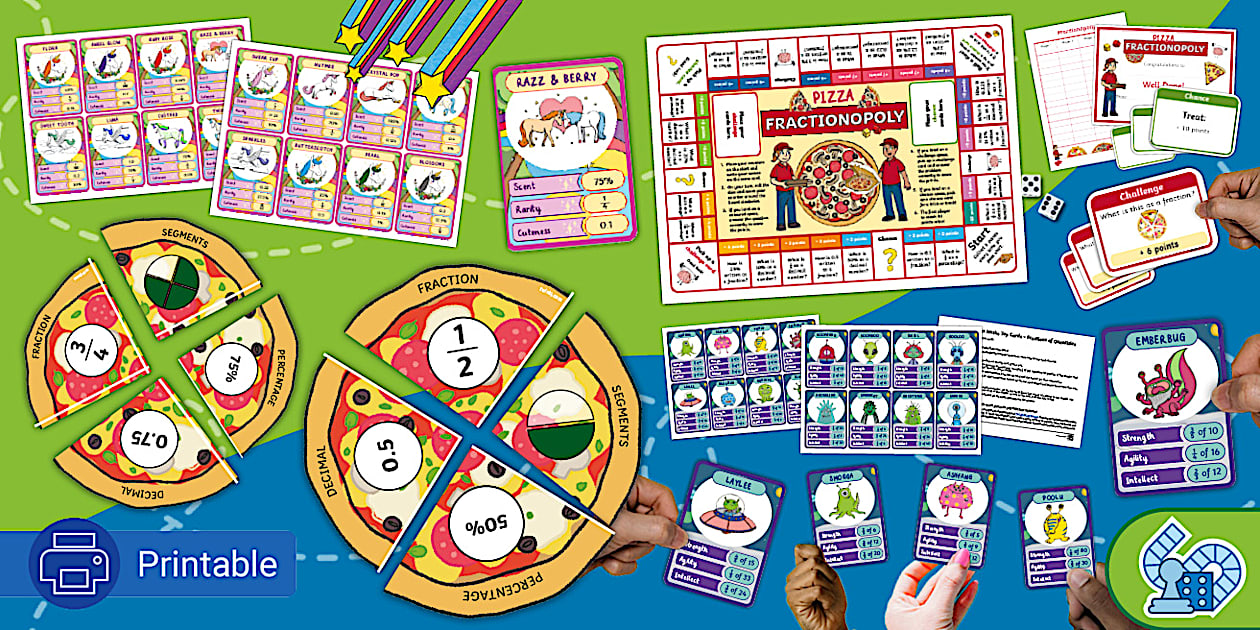 KS2 Fractions Games Pack (teacher made) - Twinkl