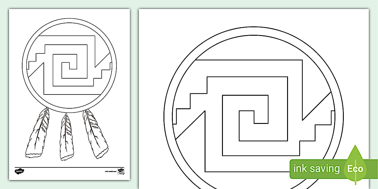 Aztec Shield Colouring Page | The Aztecs | KS2 History