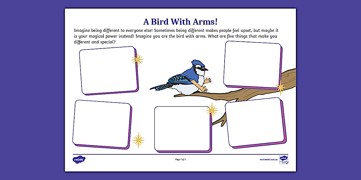‘A Bird With Arms’ Activity Sheet - English - Twinkl