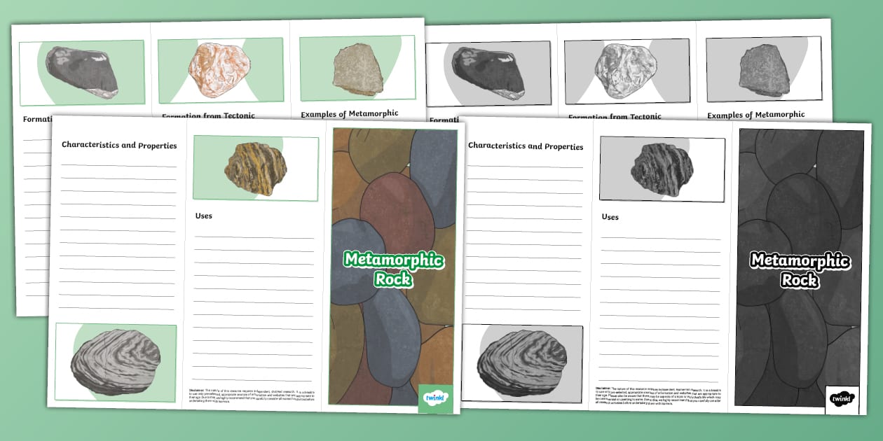 Metamorphic Rock Leaflet Template (teacher made) - Twinkl