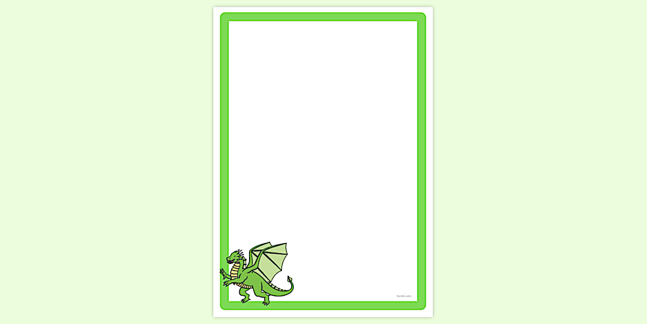 Simple Dragon Page Border | Page Borders | Twinkl - Twinkl