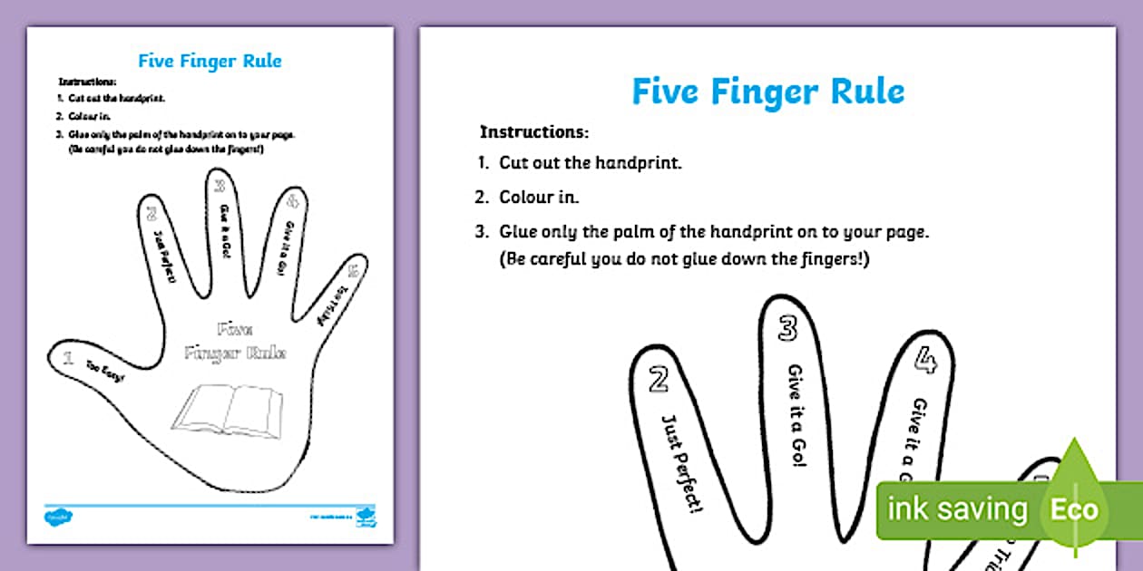 5 Finger Rule for Choosing a Book | Teacher-made Resources