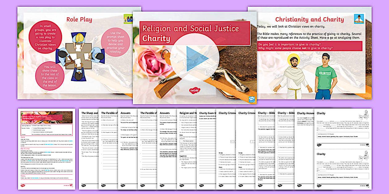 Editable Religion and Social Justice Lesson 9: Charity