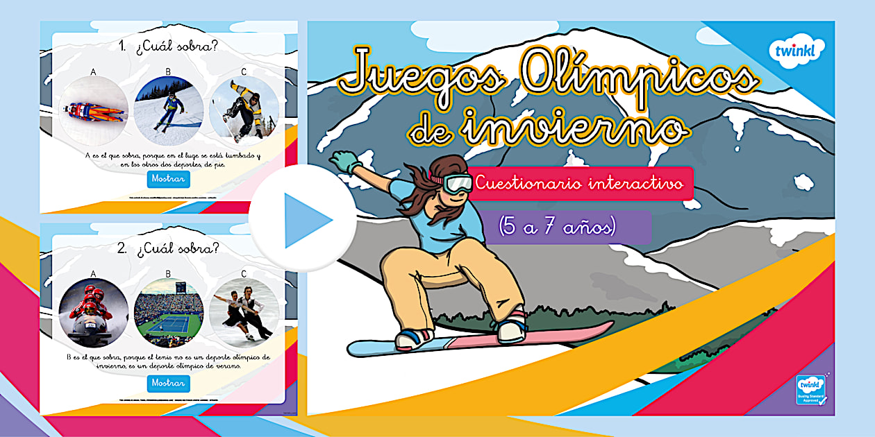 Cuestionario interactivo: Juegos de Invierno (5 a 7 años)