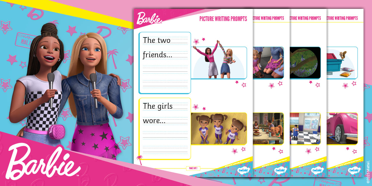 Barbie: Simple Sentences Prompt Activity