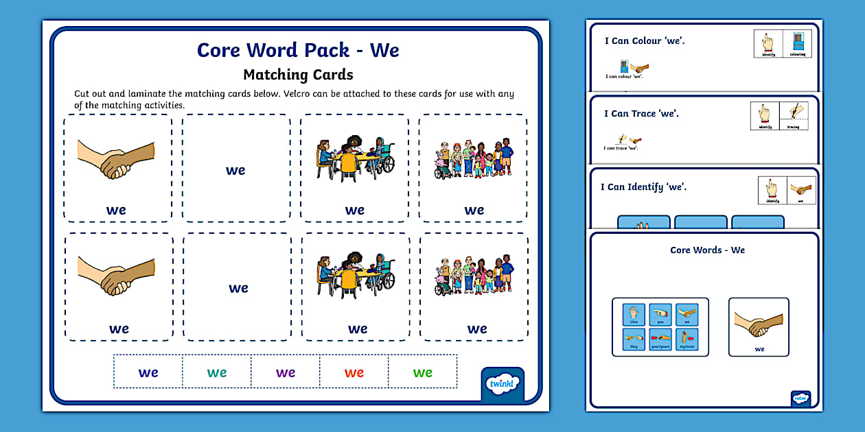 Core Word Pack - We (Teacher-Made) - Twinkl