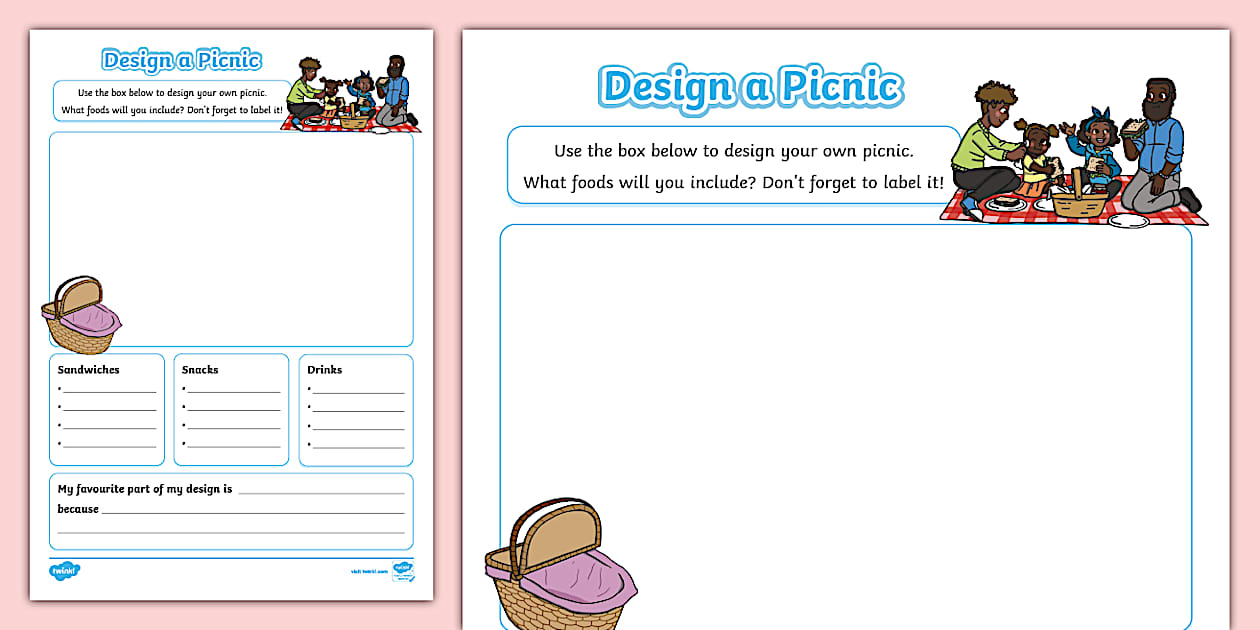 Design a Picnic Worksheet (teacher made) - Twinkl