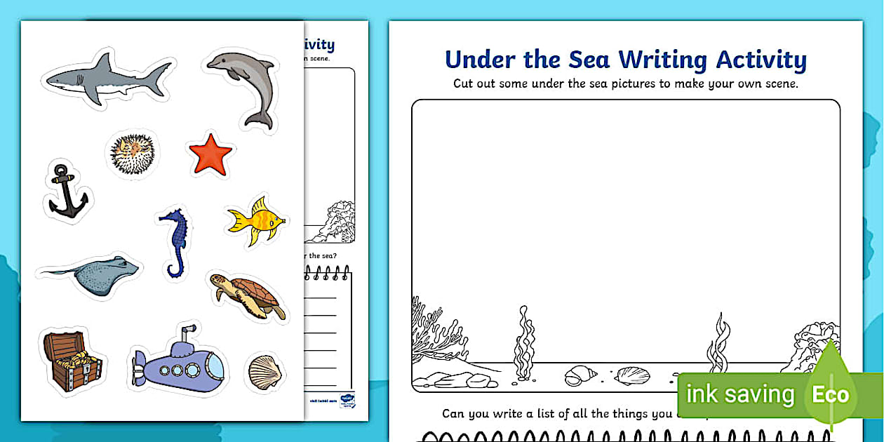 Under the Sea What Can You See? Writing Activity - Twinkl
