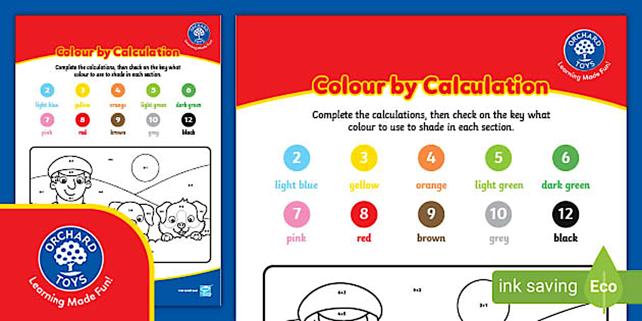 FREE! - Orchard Toys: Colour by Calculation - Twinkl