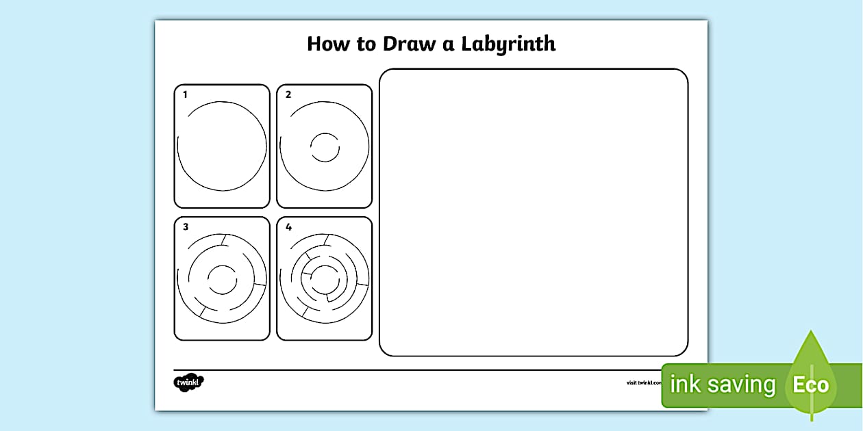 How to Draw a Labyrinth (teacher made) - Twinkl