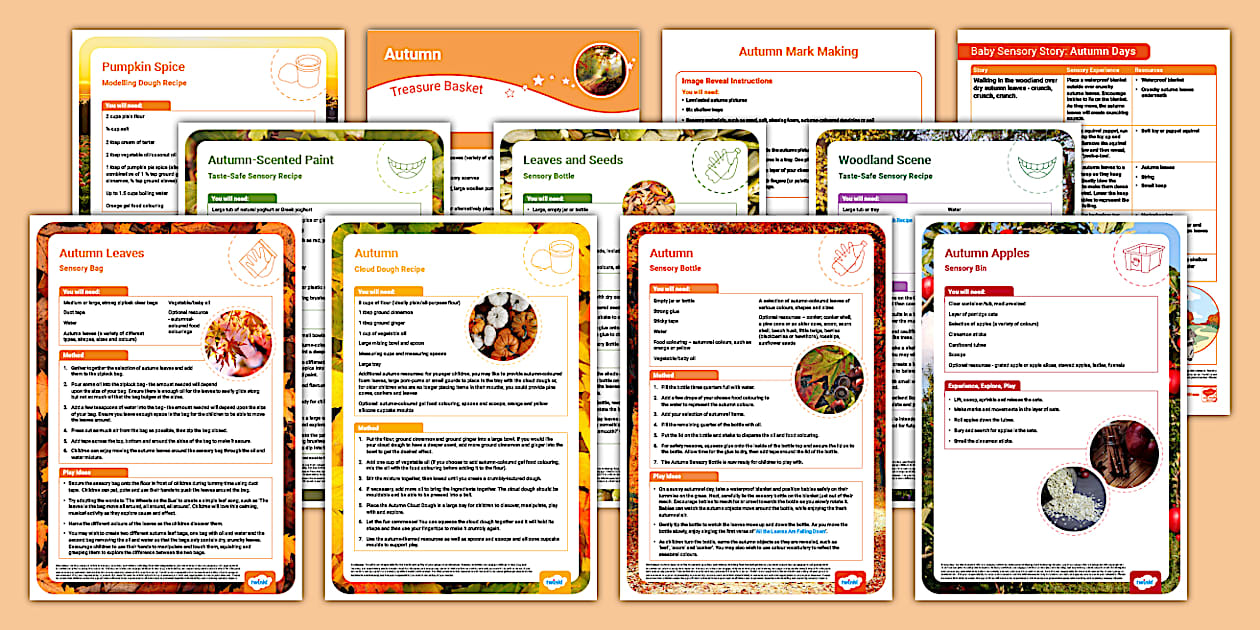 Autumn Sensory Activities | Sensory Play Pack - Twinkl