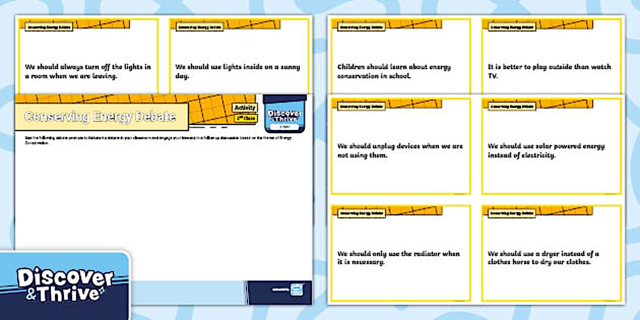 STEM (Energy&Forces) Conserving Energy Debate (2nd Class)