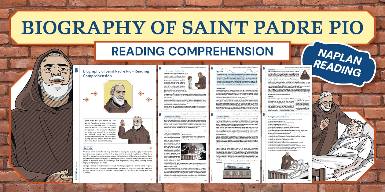 Biography of Saint Padre Pio - Reading Comprehension