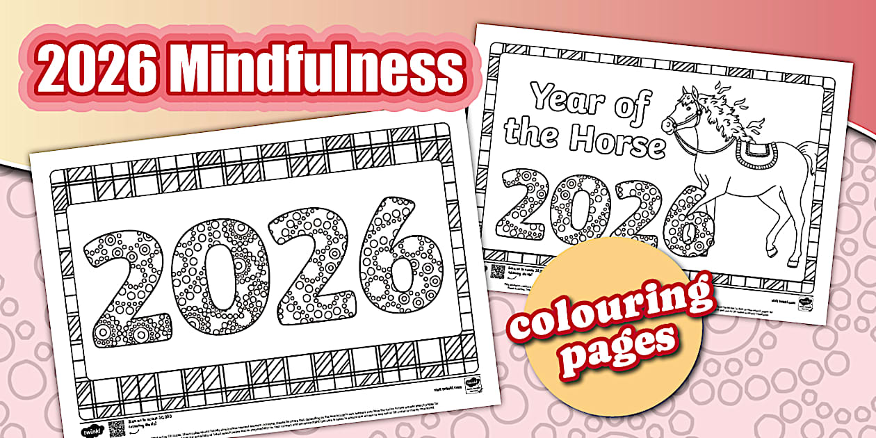 2026 Mindfulness Colouring Pages