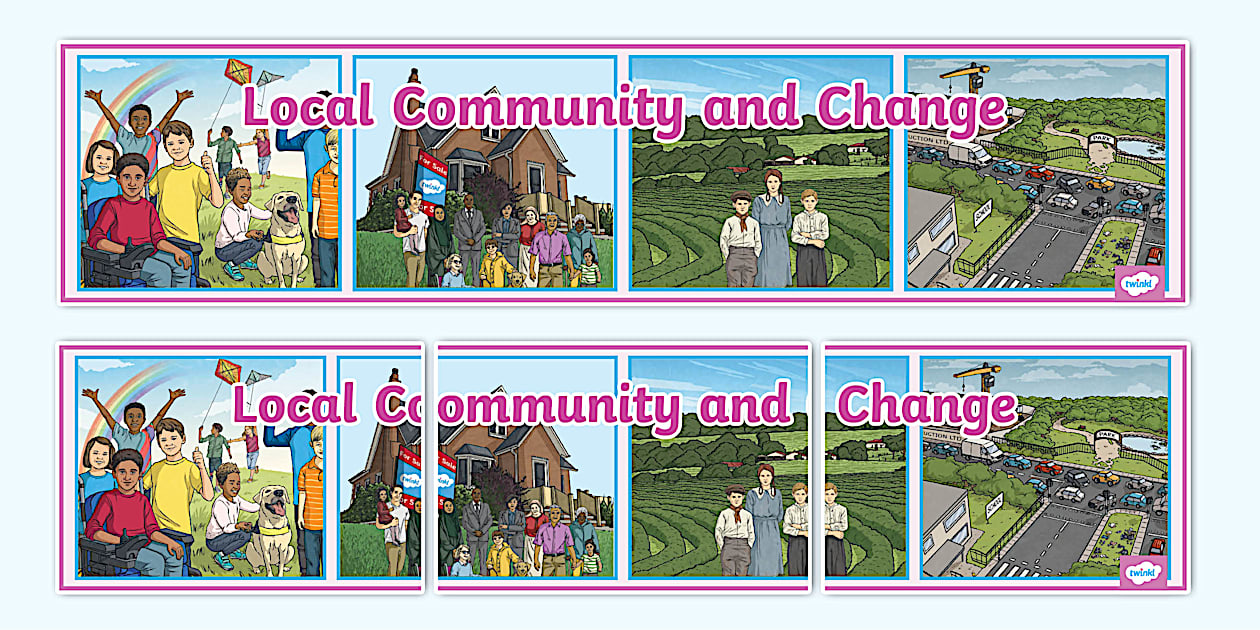 Local Community and Change Display Banner (teacher made)