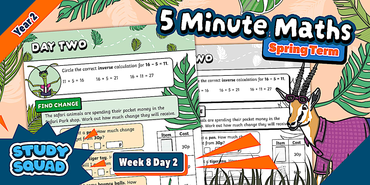 👉 Study Squad 5 Minute Maths - Year 2 Spring - Week 8 Day 2