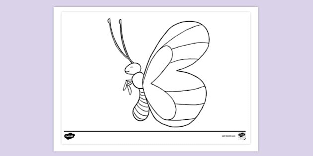 Cute Butterfly Minibeasts Colouring Sheet | Colouring Sheets