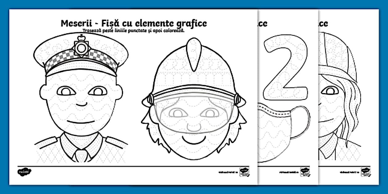 Meserii – Fișe cu elemente grafice - Twinkl