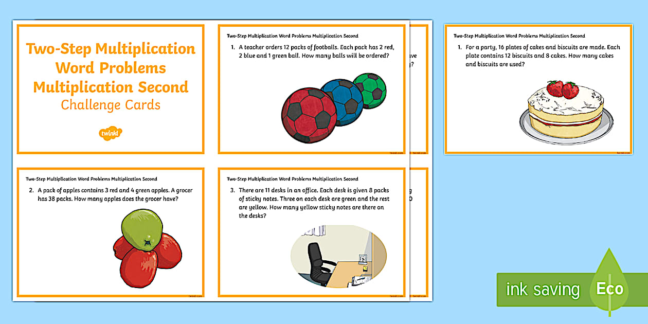 KS2 Two Step Multiplication Word Problems Multiplication Second Maths
