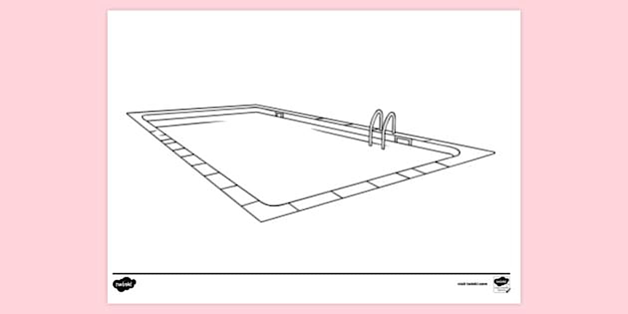 Swimming Pool Colouring | Colouring Sheets (teacher made)