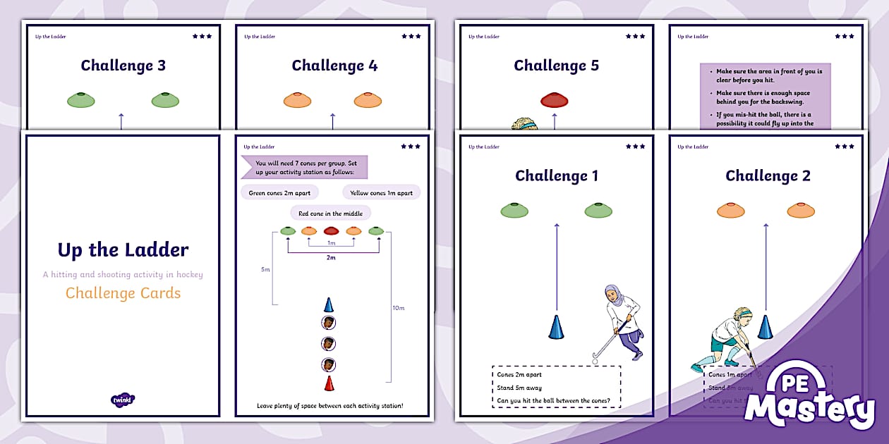 Up the Ladder Hockey Activity: Key Stage 2 Hockey - Twinkl