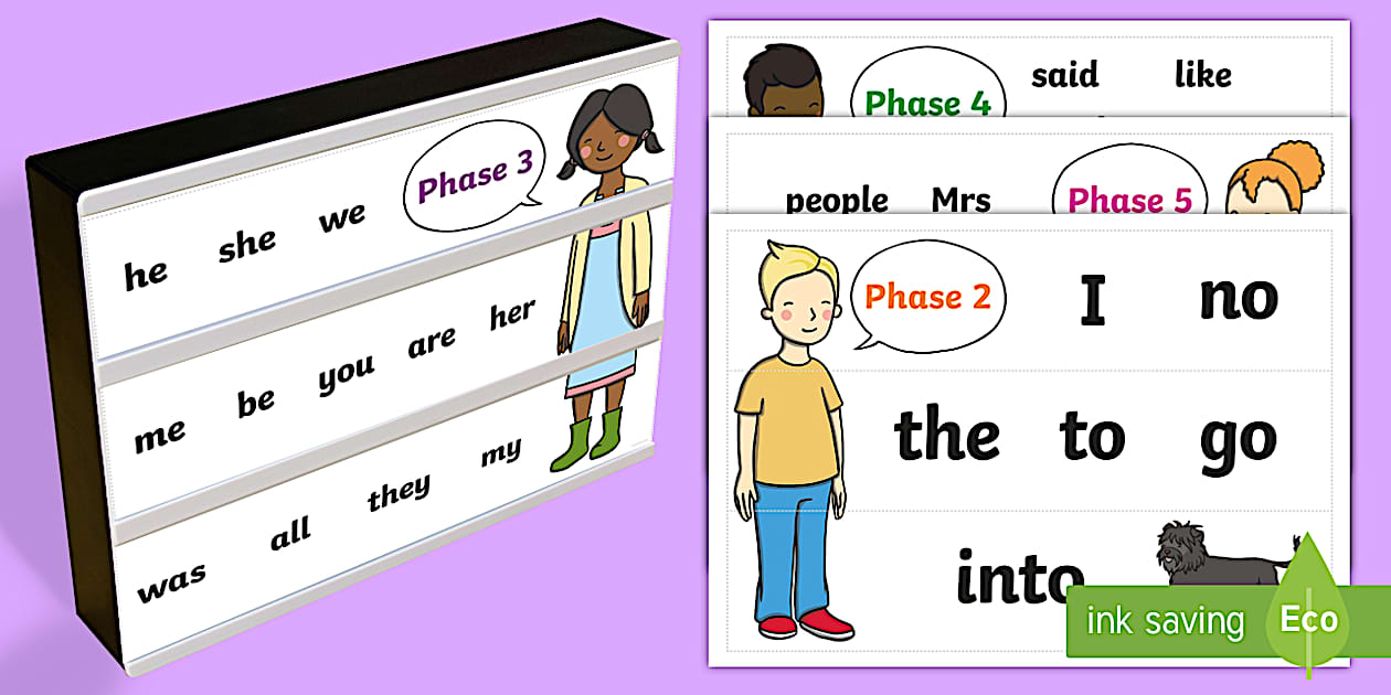 Editable Tricky Words Light Box Inserts (teacher made)