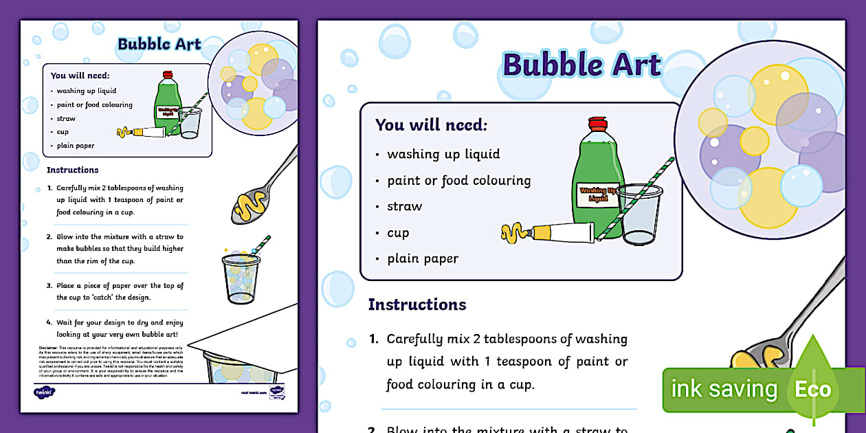 Bubble Art Activity (profesor hizo) - Twinkl