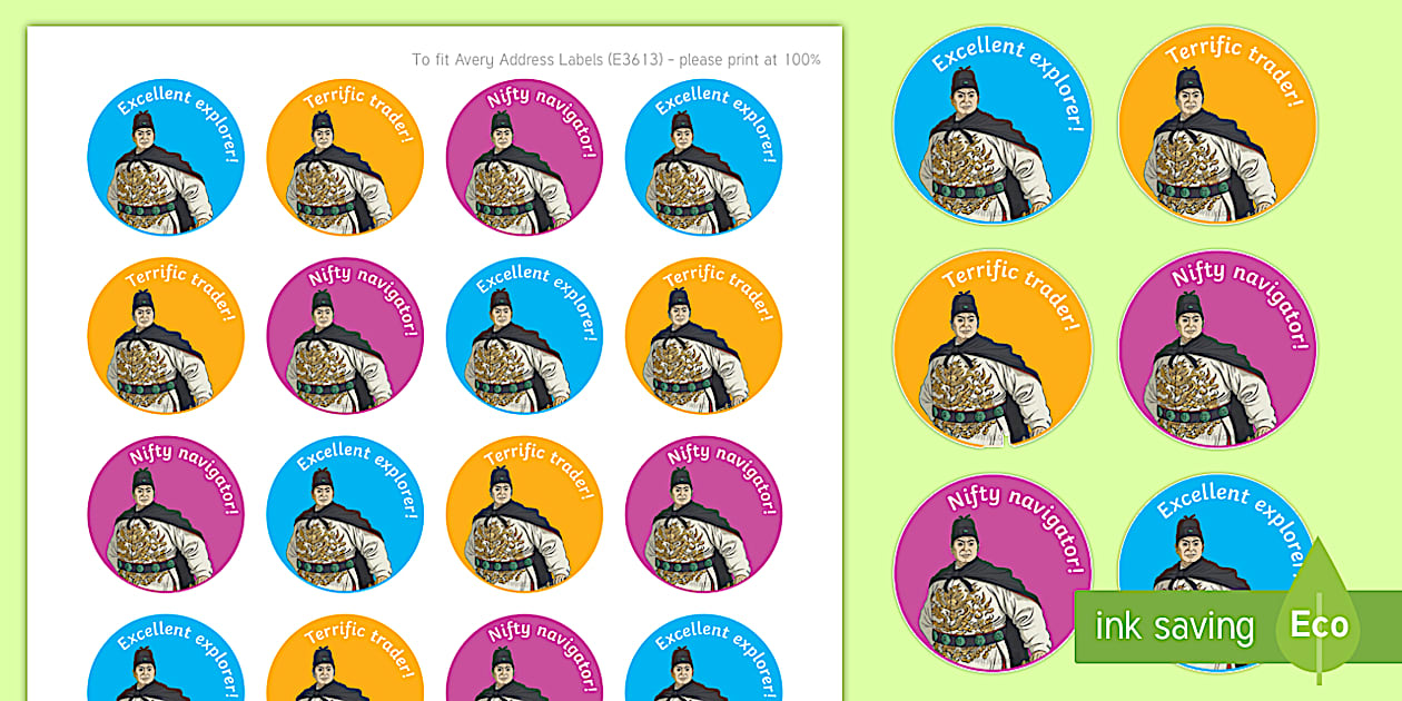 Zheng He Reward Stickers (teacher made) - Twinkl
